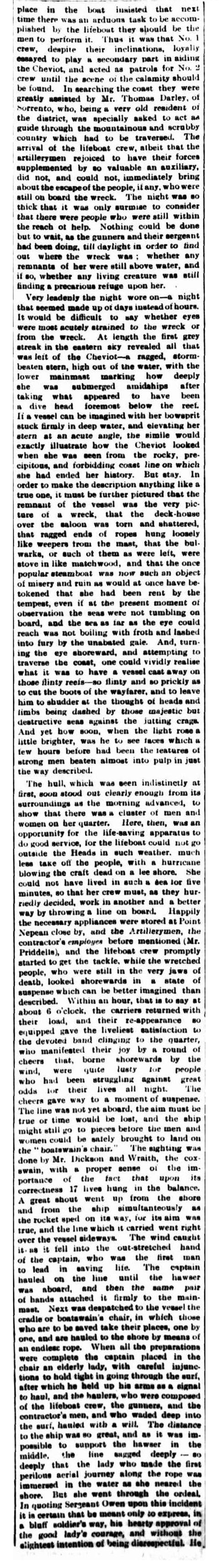 Cheviot Oct 19th 1887 | Nepean Historical Society
