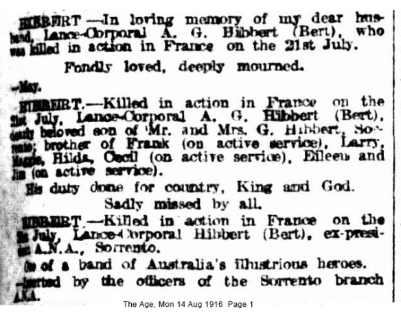 Albert George Hibbert | Nepean Historical Society